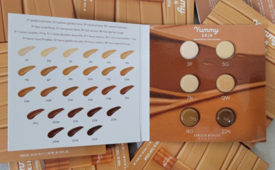 100 x Yummy Skin Serum Foundation 6 -shade Sample Cards 6*0.8ml*100 | eBay