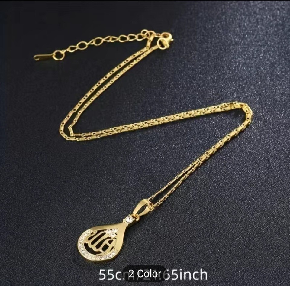 Fashion Silver Plated Pearl ALLAH Pendant Necklace For Women | eBay