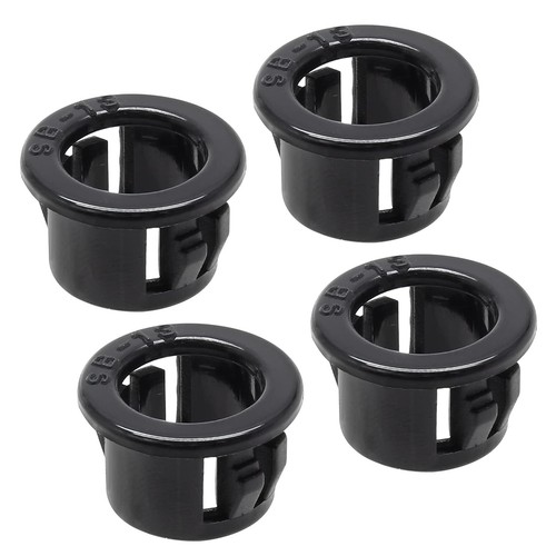 50 Pcs Nylon Snap Bushing Black Wire Bushing 1/2" Mounting Dia Grommet ...