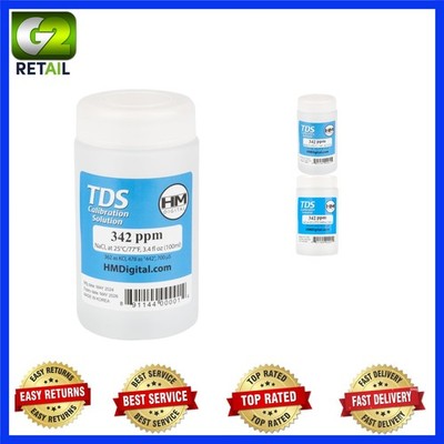 C342 TDS Calibration Solution - 342 ppm NaCl - 90 ml Bottle for Water ...