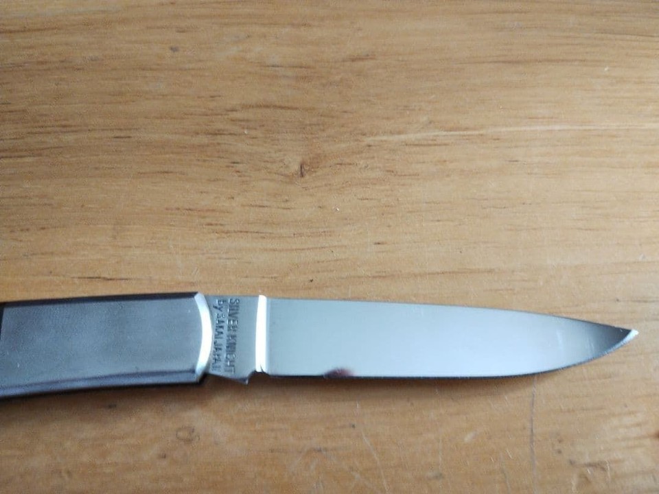 GERBER Silver Knight 250B Folding Knife G.Sakai JP GIN1 Black Pearl ...