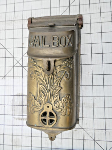 Vintage Solid Brass Standard Mailbox W/Letter Slot Lockable Lid | eBay