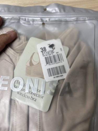 Leonisa Women Posture Corrector Back Support Wireless Bra Beige Sz 38 C ...