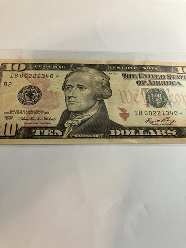 2006 US $10 Ten Dollar Star Federal Reserve Note Very Crisp Clean B ...