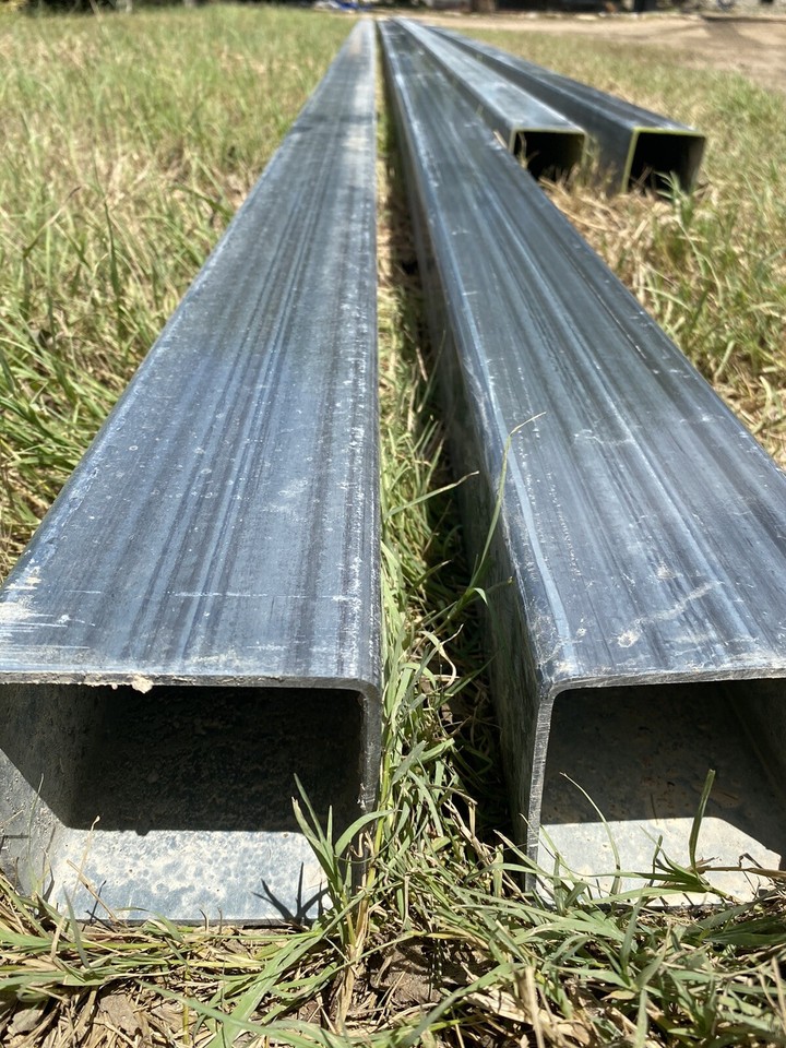 4” x 4” 11 ga 10ft (120 Inches) Galvanized square steel tubing post | eBay