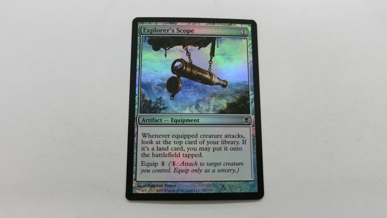 FOIL EXPLORER'S SCOPE ZENDIKAR EQUIPMENT MAGIC GATHERING MTG NM ...