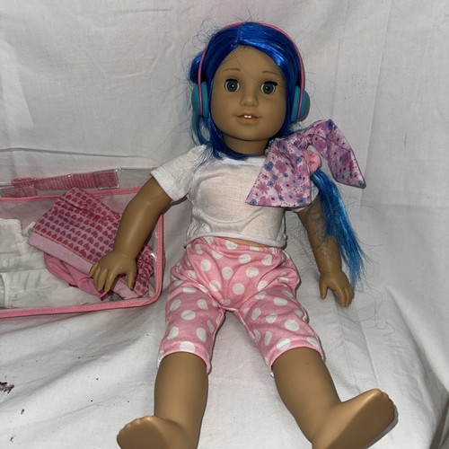 American Girl Doll Truly Me Street Chic #90 Blue Hair Blue Eyes Extra ...