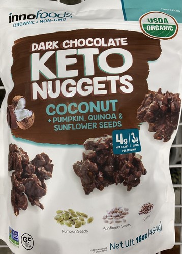 Innofoods Organic Coconut Nuggets in Dark Chocolate, 16 oz bag, Non-GMO ...