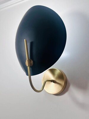 Modern Curved Brass Wall Scone Lamp Vanity Light Custom Paint Job Wall ...