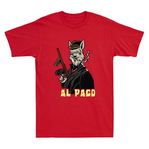 Alpaca Llama Mafia Gangster Al Paco Funny Alpaca Meme Gift Vintage Men ...