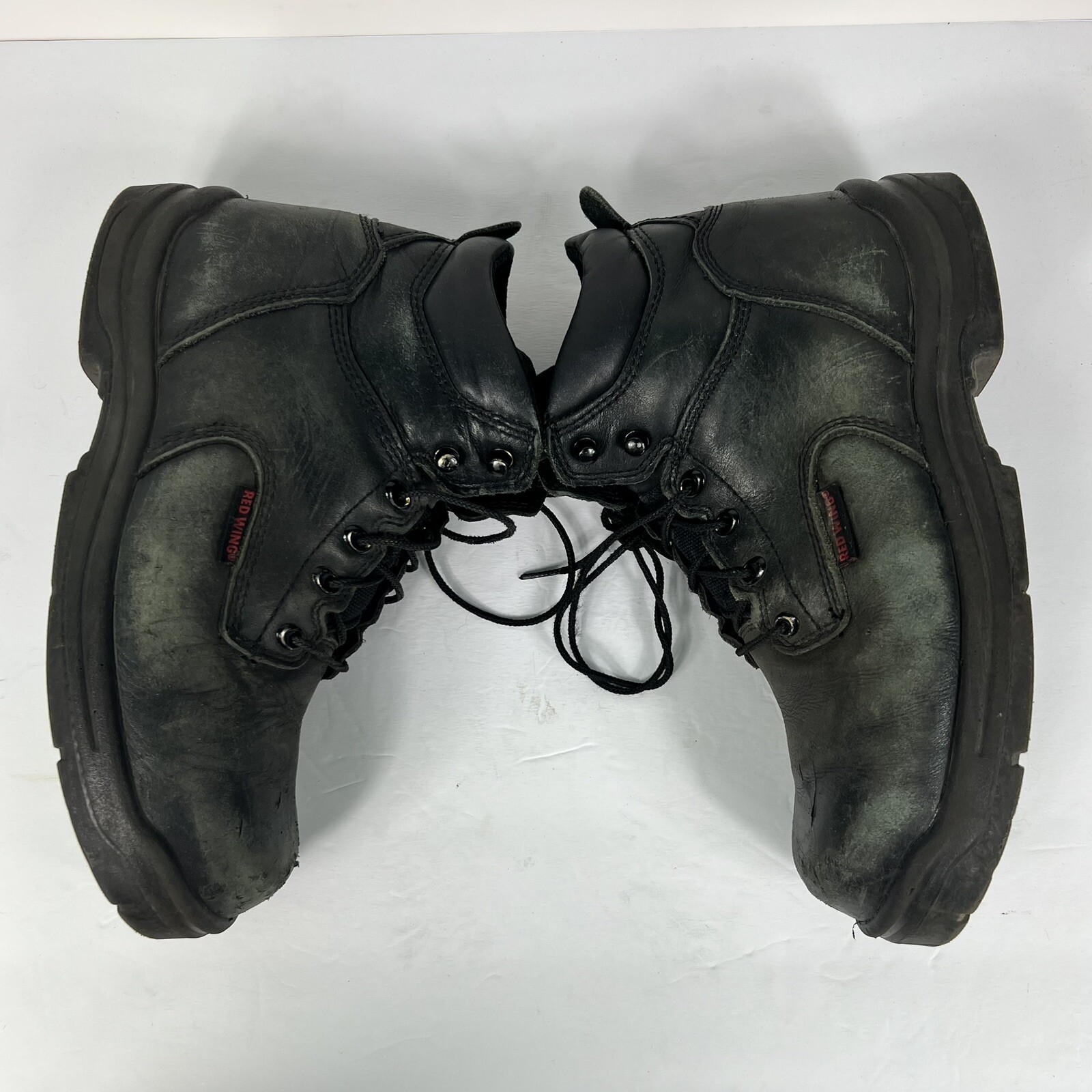 Red Wing King Toe Work Boots Men’s 9 Black Leather Mo… - Gem