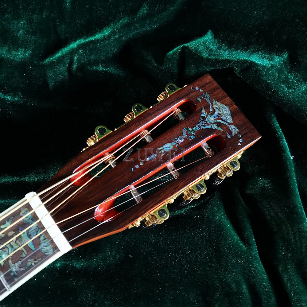 39 Inch All KOA 00045 Acoustic Guitar Gold Hardware Slotted Head Luxury ...