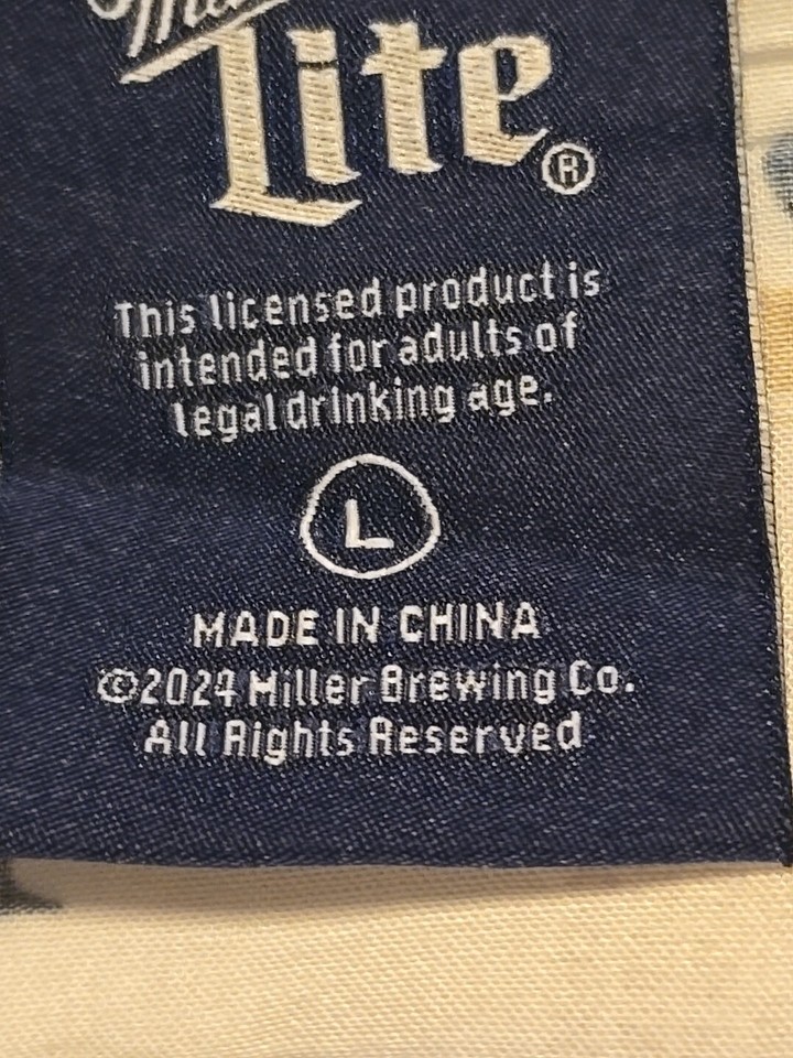 Miller Lite Licensed - Hawaiian Shirt - Men's L | eBay