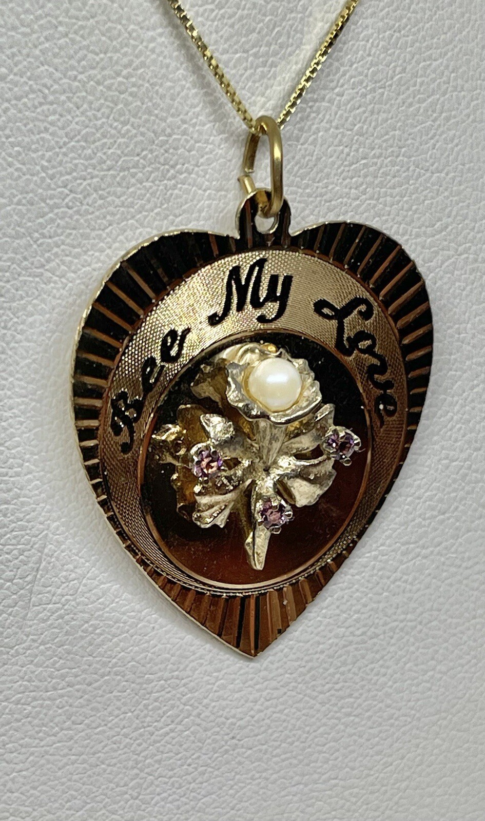 Vintage M & M Bee My Love Heart Gold over Sterling Bracelet Charm ...