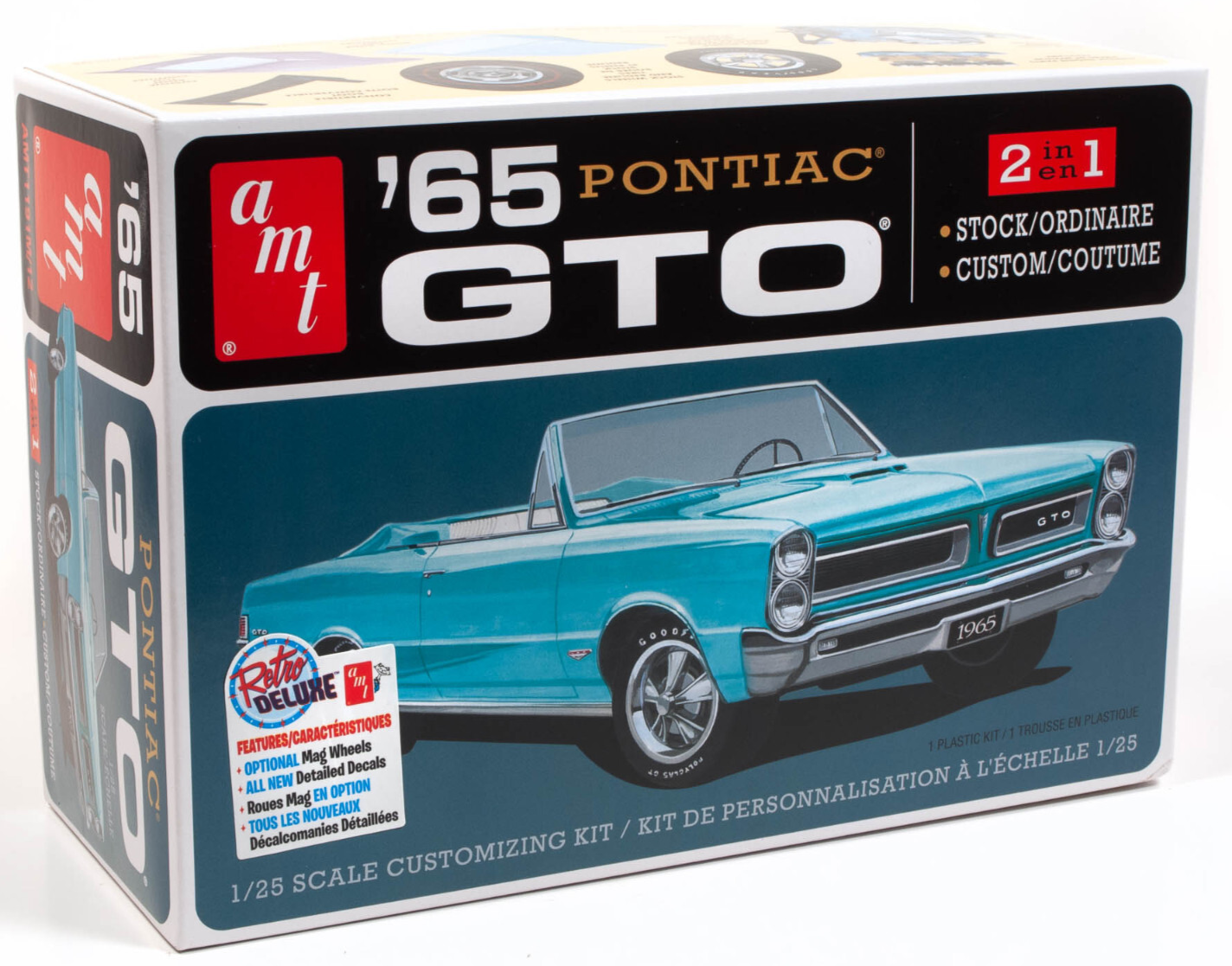 AMT 1965 Pontiac GTO 2-In-1 - Stock Or Custom 1:25 Plastic Model Car ...