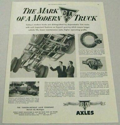 1953 Print Ad Timken-Detroit Axle Company Stake Truck & Underbody ...