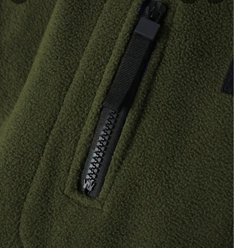 Military Style Fleece Front Zip Molle Style Medium green Camo New ...