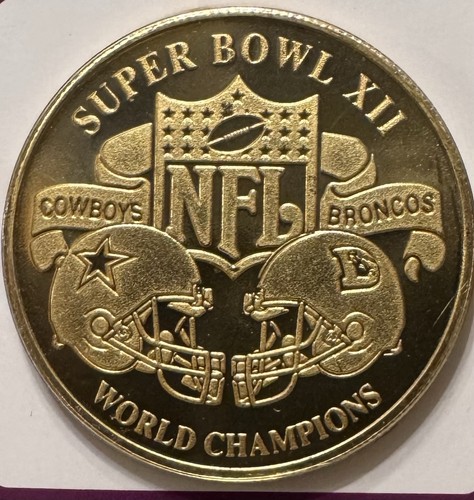 Danbury Mint NFL Super Bowl 12 XII Flip Coin Cowboys vs Broncos | eBay