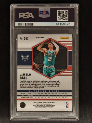 2020-21 Panini Mosaic National Pride GOLD WAVE LaMelo Ball RC Rookie ...