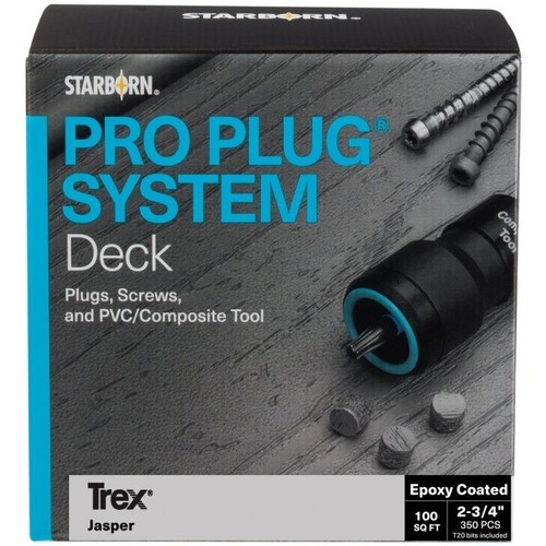 Pro Plug System for Trex Jasper Decking, 100 sq ft, Plugs and Screws ...