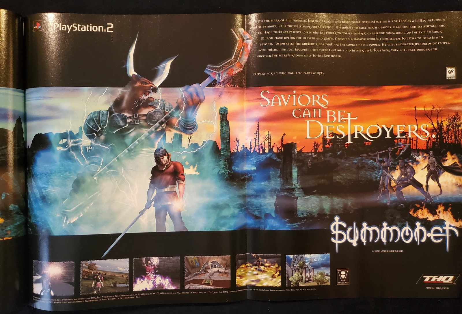 Summoner 2001 Playstation PS2Official Authentic Promo mini Poster | eBay