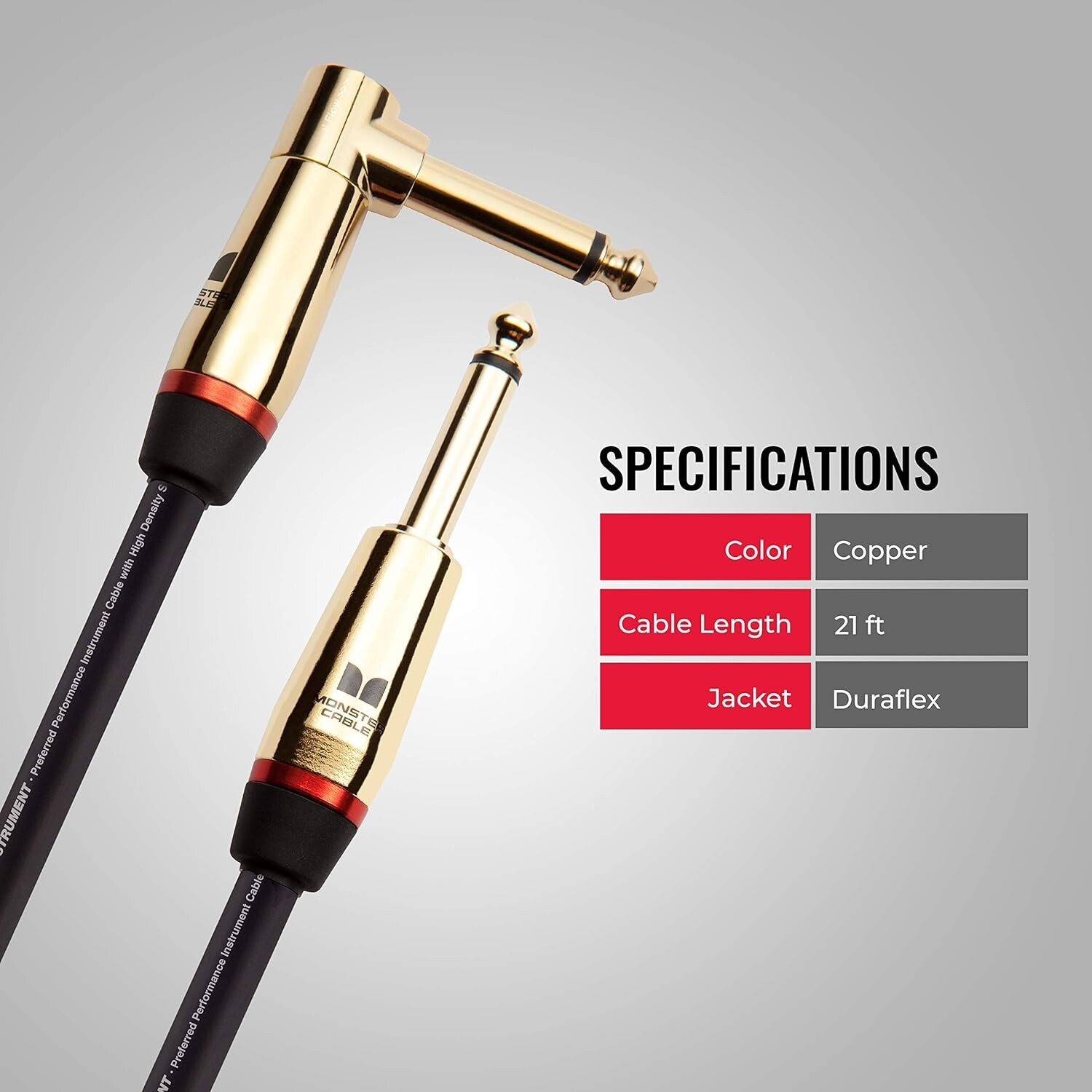 Monster Cable Guitar cable length 21ft straight XL plug M ROCK2-21A ...