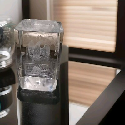 MARINE CORPS IWO JIMA LASER ETCHED SOLID CRYSTAL GLASS 3D PAPERWEIGHT ...