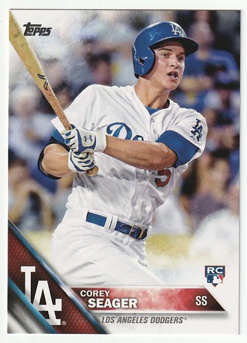 Corey Seager 2016 Topps Series 1 Baseball Rookie Card 85 RC Dodgers ...