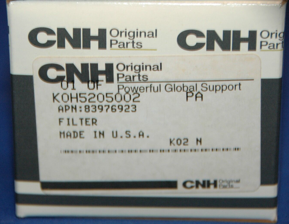 NEW HOLLAND PART PN/ K0H5205002 KOHLER ENGINE FULL FLOW OIL FILTER ...