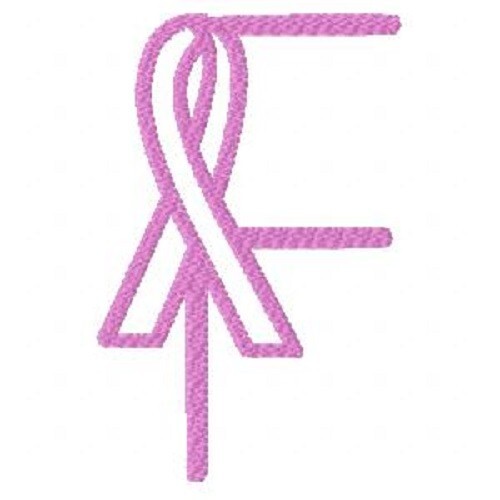 PINK RIBBON, Alphabet, Quilting Blocks, Machine Embroid. 26 squares ...