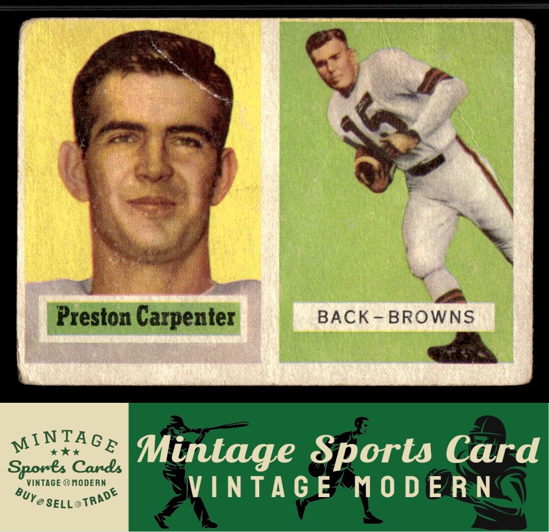 1957 Topps - Preston Carpenter - Rookie RC #93 Cleveland Browns | eBay