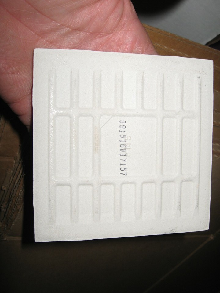 Unused Dal Tile Mayan White on White Field Tile 4-1/4 x 4-1/4 Bumpy ...