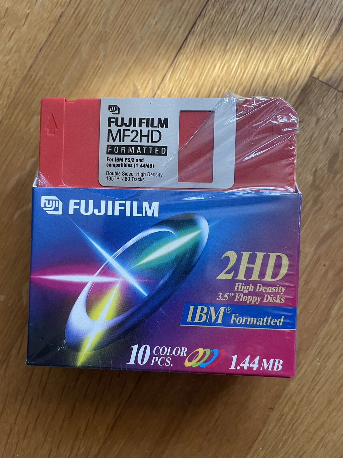 New Fuji Fujifilm Floppy Disk 2HD IBM 3.5” Color Formatted Disks 10 ...
