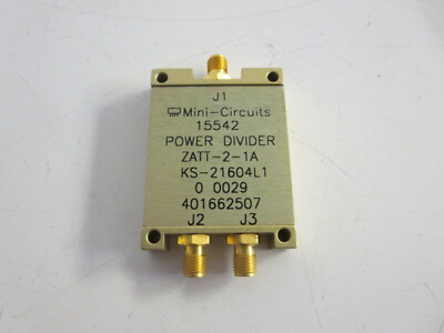 MINI CIRCUITS POWER DIVIDER 15542 ZATT-2-1A, KS21604 L1, 401662507-LOT ...