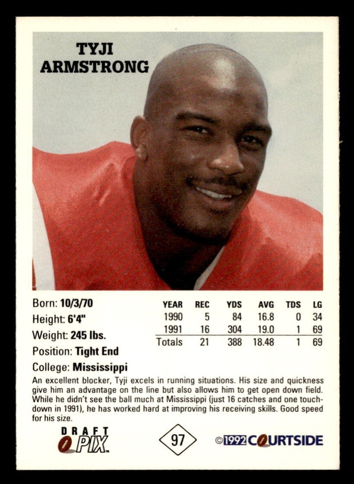 Tyji Armstrong 1992 Courtside Card #97 Ole Miss Rebels | eBay