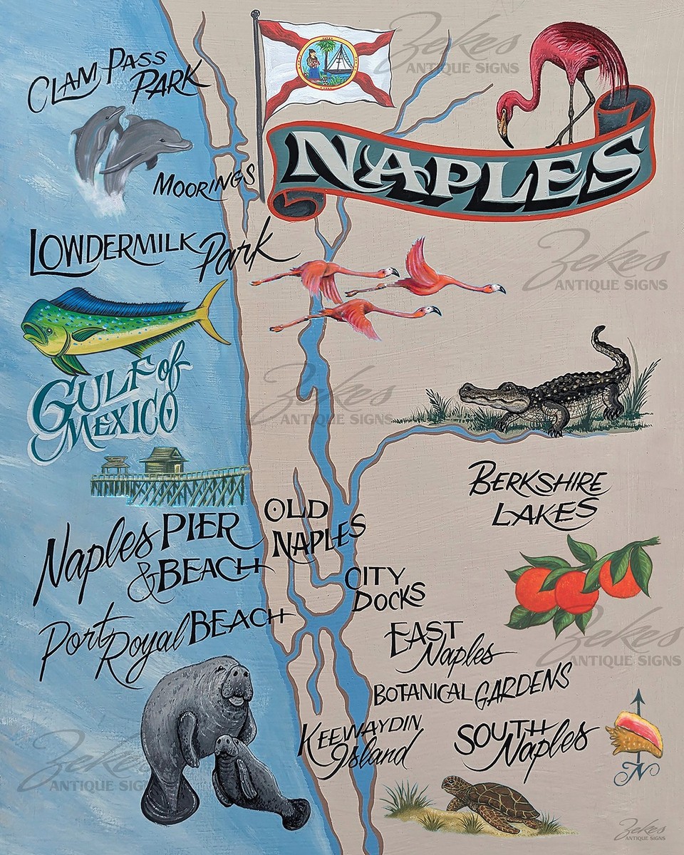 Naples Beach Signs