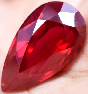 Natural 18.60 Ct Blood Red Ruby Mozambique GGL Certified Treated ...