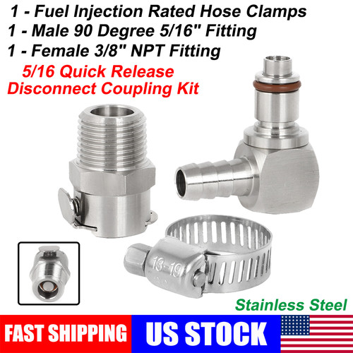 Fit BMW 5/16" Gas Tank Fuel Line Hose Quick Release Connect Disconnect ...