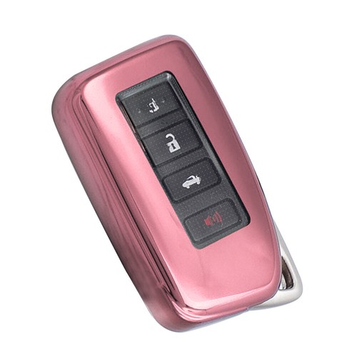 Chrome Pink TPU Remote Smart Key Fob Case Cover Skin Fit For Lexus ES ...