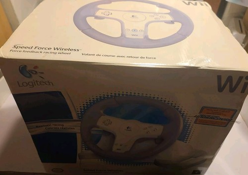 NEW Nintendo Wii Logitech Speed Force Wireless Car Racing Wheel use w ...