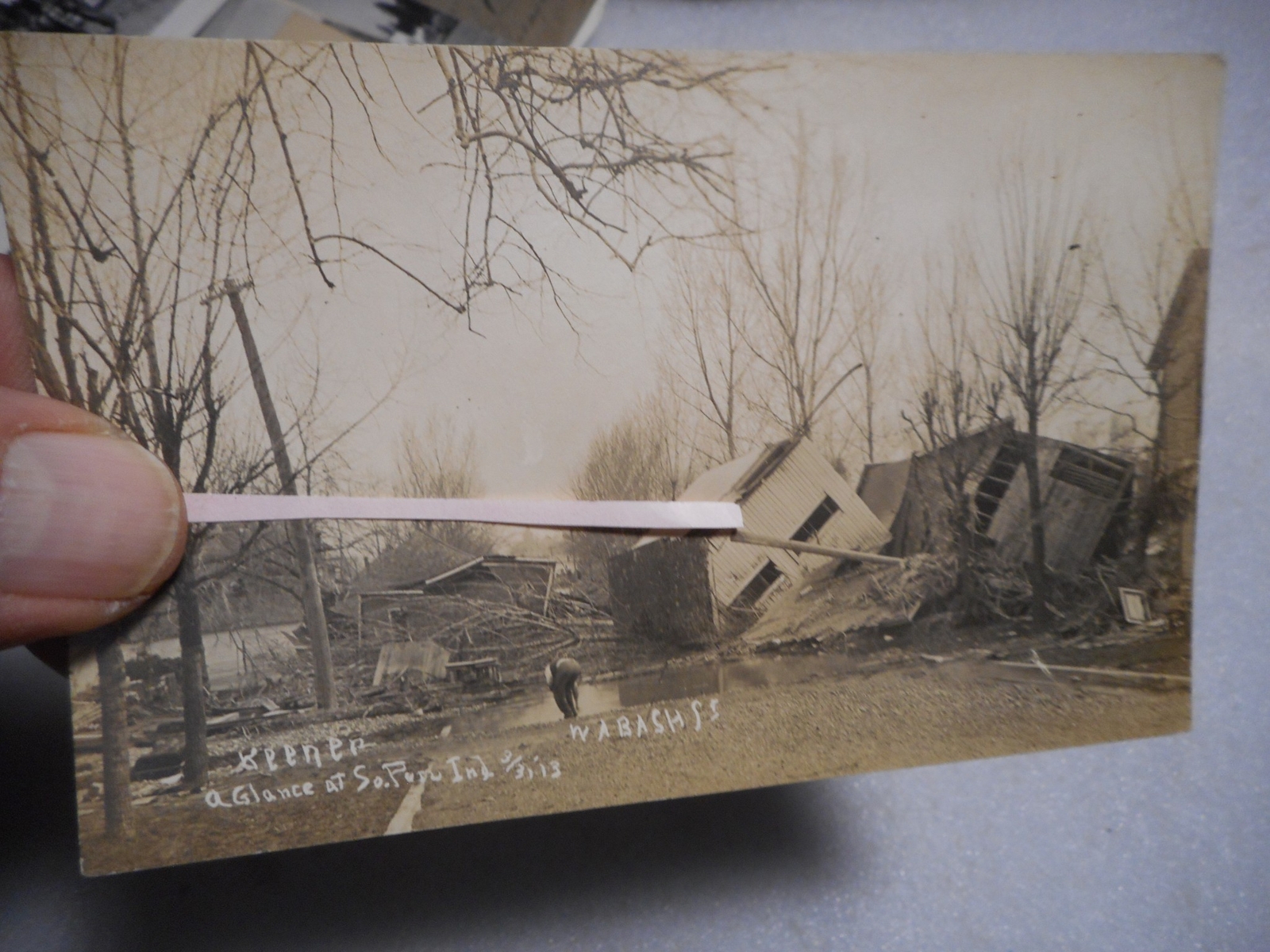Vintage 1913 Flood in Peru Indiana Postcard | eBay
