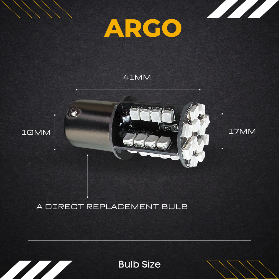 PY21W 581 Led Amber Bulbs Bau15S 1156 Indicator Flasher Orange Bulb 44 ...