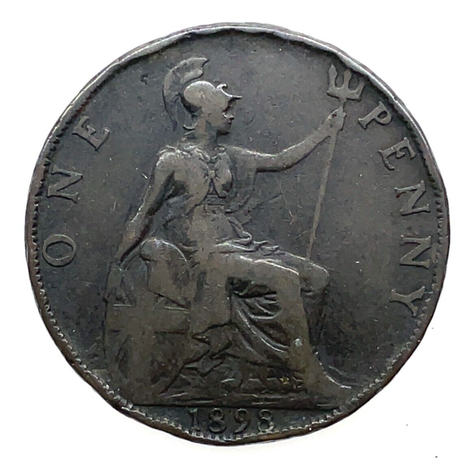 1898, GREAT BRITAIN, VICTORIA - ONE PENNY, BRONZE COIN #3 - KM# 755 | eBay