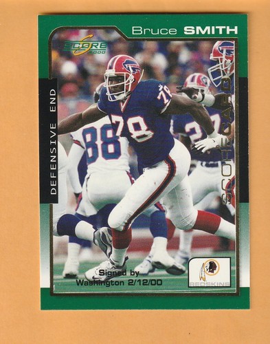 Bruce Smith Washington Redskins 2000 Score Scorecard #219 /2000 ...