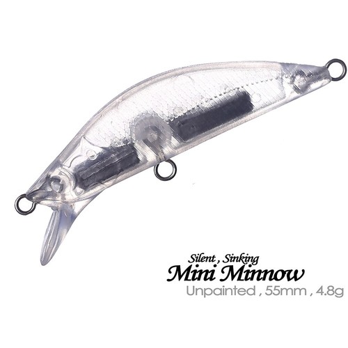 30PCS 5.5CM 4.8G Sinking Silent Mini Minnow Unpainted Bait Blank Fishing Lure | eBay