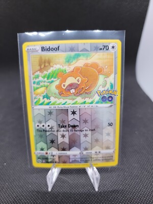 2022 Pokemon GO Peelable Card Bidoof 059/078 Peels Ditto Holo Card | eBay
