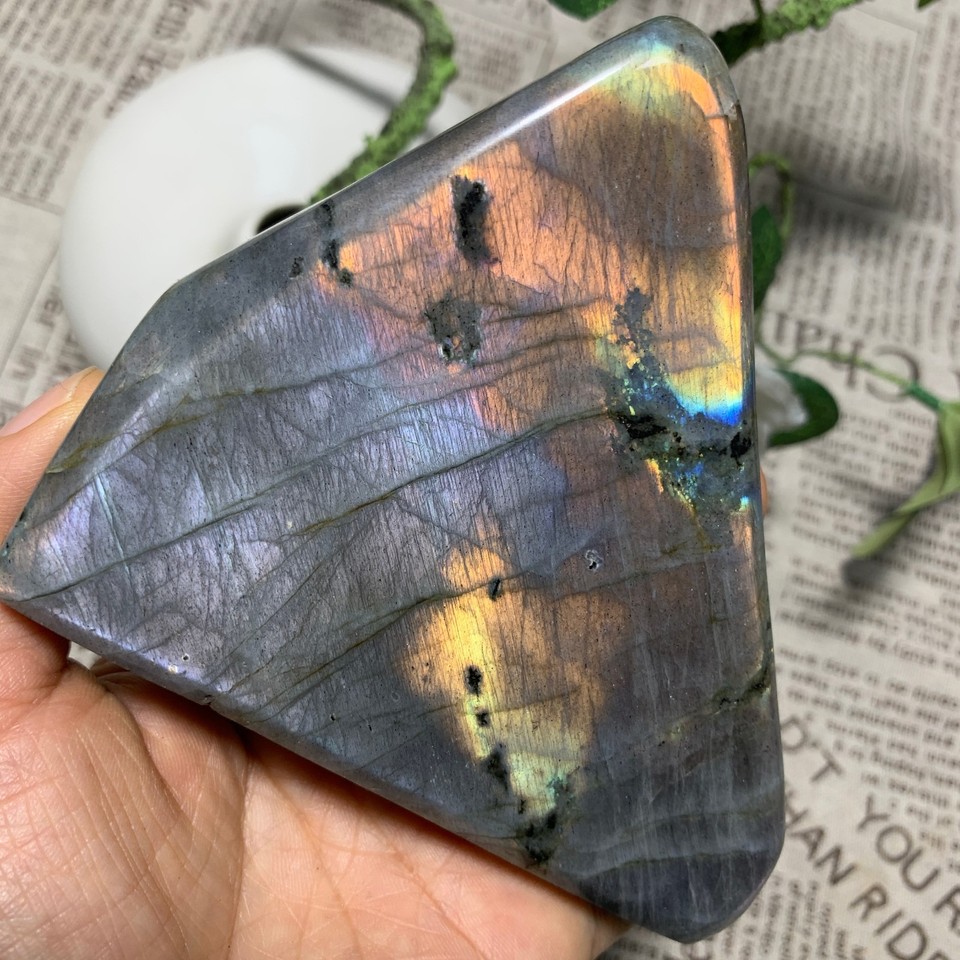 329g Natural Purple Labrador Crystal Stone quartz Mineral Aura healing ...