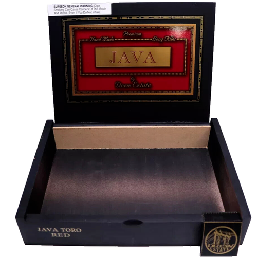 Java Toro Red Black Empty Wooden Cigar Box 10" x 7.25" x 2" | eBay