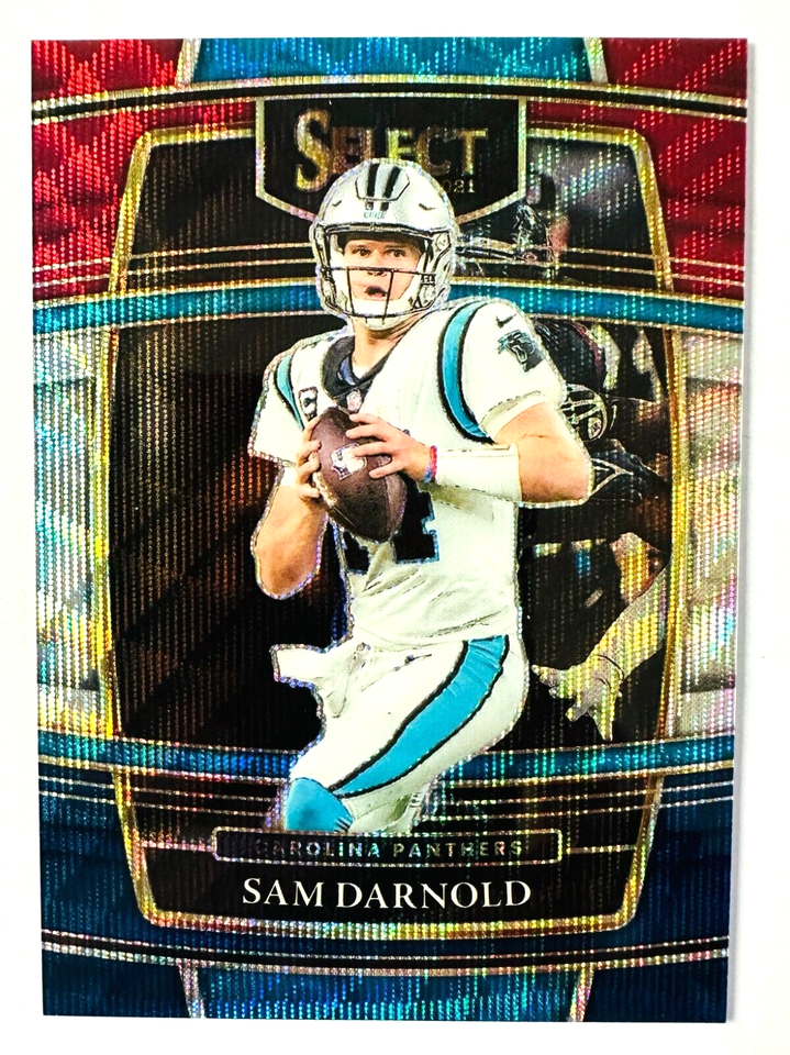 2021 Panini Select Sam Darnold Tri Color Wave Prizm Card SP #/249 ...