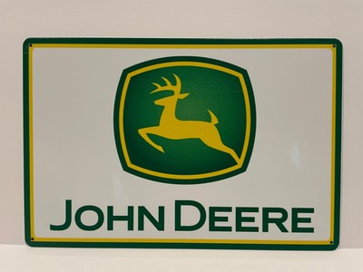 JohnDeere metal wall sign 12" x 8" | eBay